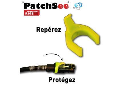 PatchSee PatchClip codage couleur des connecteurs - Jaune - Boite de 50pcs (JA/PC)