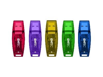 EMTEC C410 Color Mix Candy jar - clé USB - 8 Go (ECMMD8GC410JAR80)